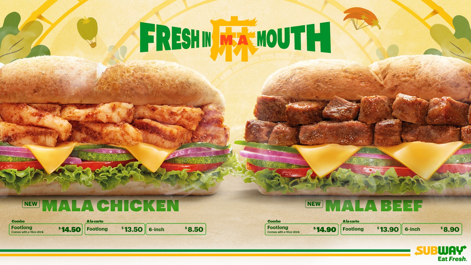 SUBWAY® SINGAPORE UNVEILS ALL-NEW MALA SUBS AND CHOCOLATE CHIP COOKIE ...