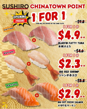 Sushiro Opens First Heritage District Outlet at Chinatown Point - In ...